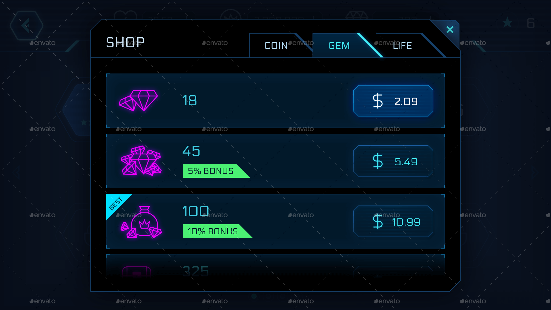 GUI Kit - SciFi Blue, Game Assets | GraphicRiver