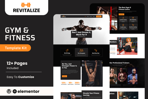 Revitalize - Fitness Gym Elementor Template Kit by Evonicmedia ...