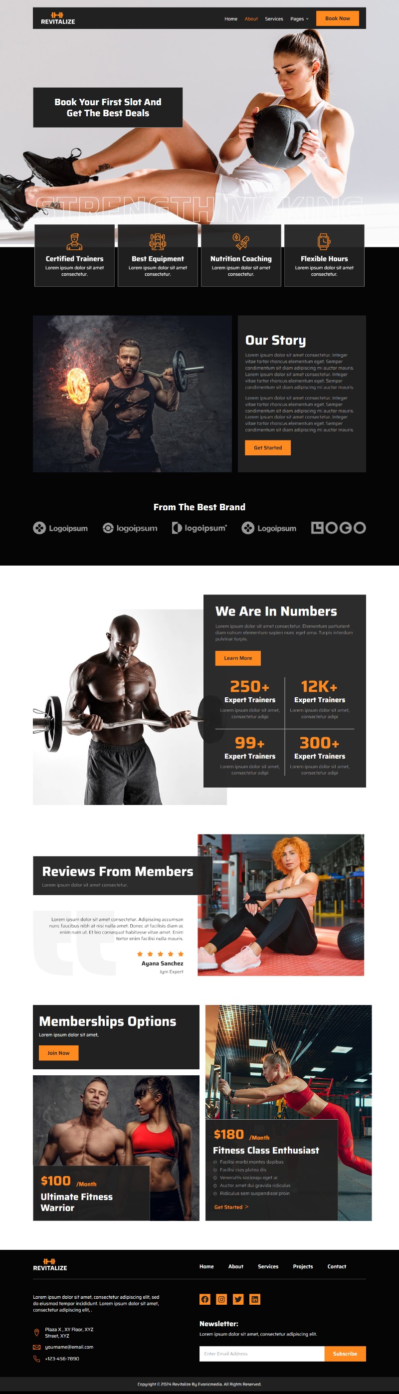 Revitalize - Fitness Gym Elementor Template Kit by Evonicmedia ...