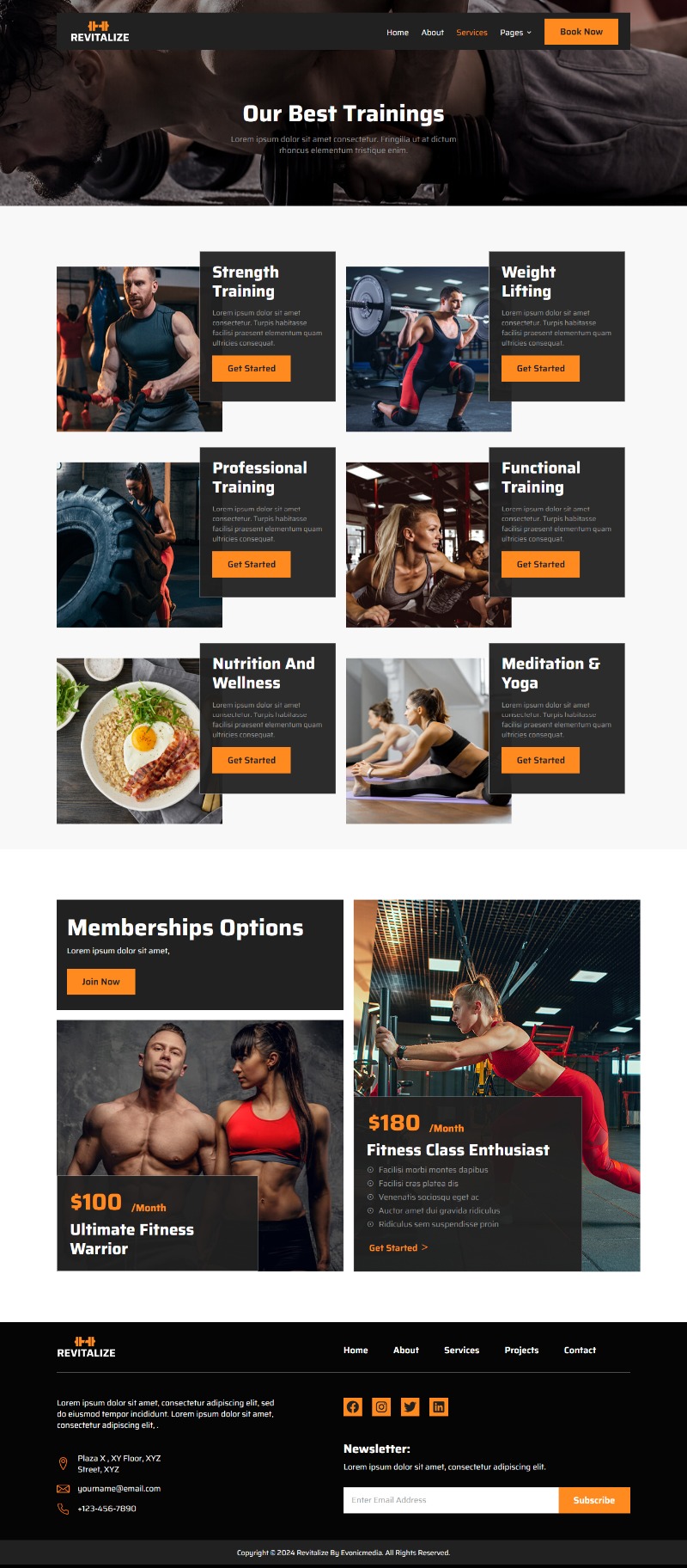 Revitalize - Fitness Gym Elementor Template Kit by Evonicmedia | ThemeForest