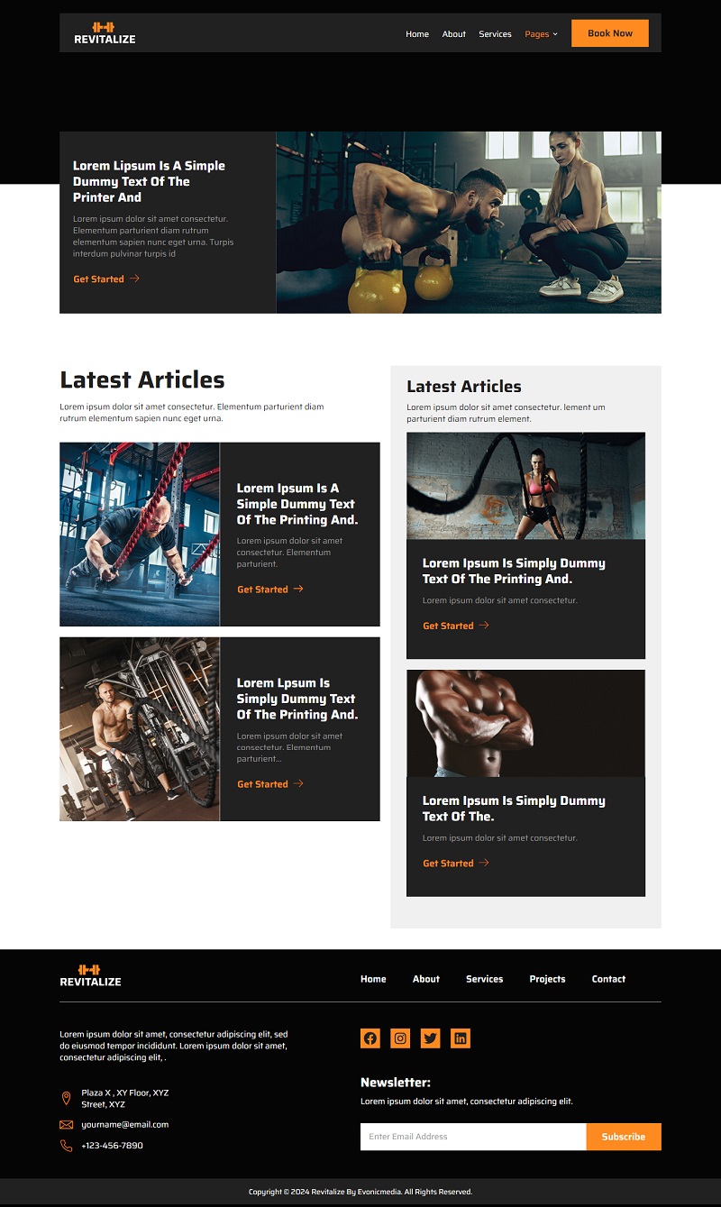 Revitalize - Fitness Gym Elementor Template Kit by Evonicmedia | ThemeForest