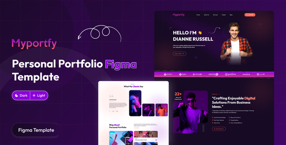 Myportfy - Personal Portfolio Website Figma Template by wpbunch ...