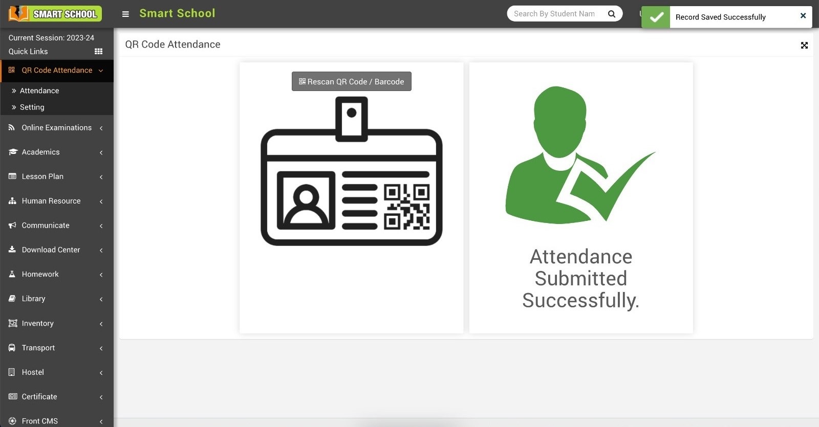 Smart School QR Code Attendance by QDOCS | CodeCanyon