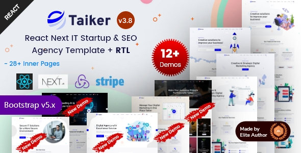 Taiker - Multipurpose Technology Services & IT Startup React Nextjs 14 ...