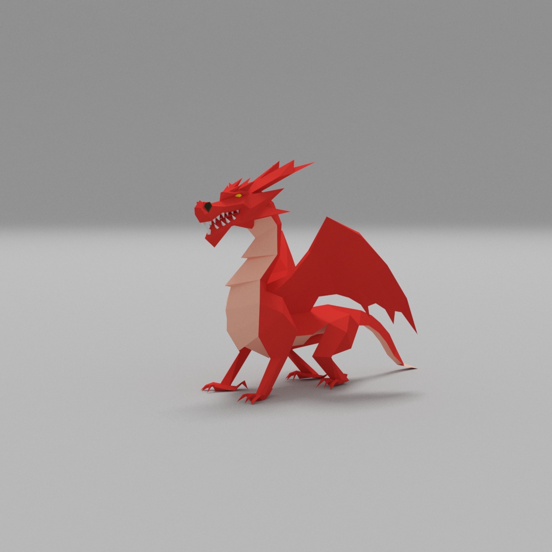 Dragon low poly by coc3d | 3DOcean