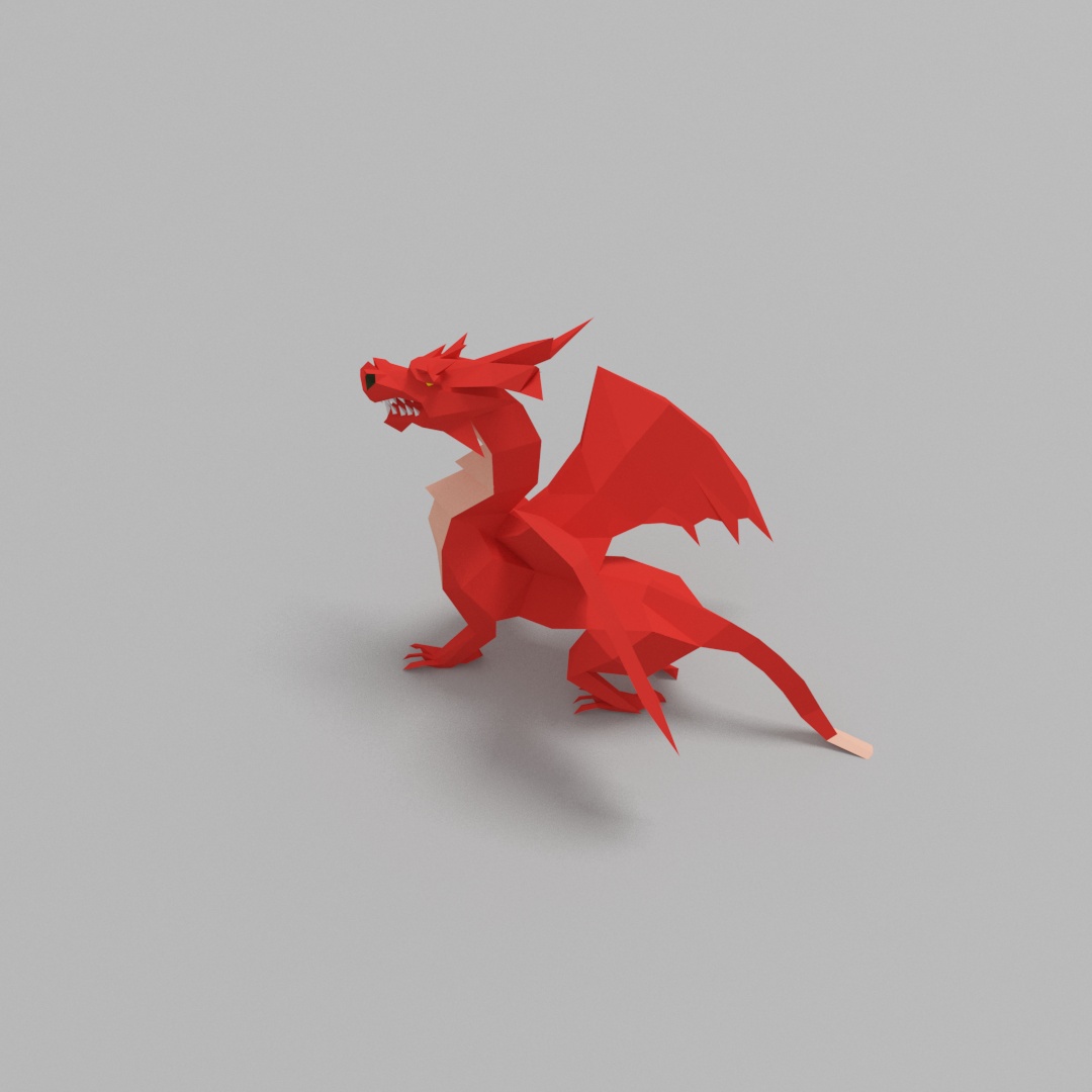 Dragon low poly by coc3d | 3DOcean