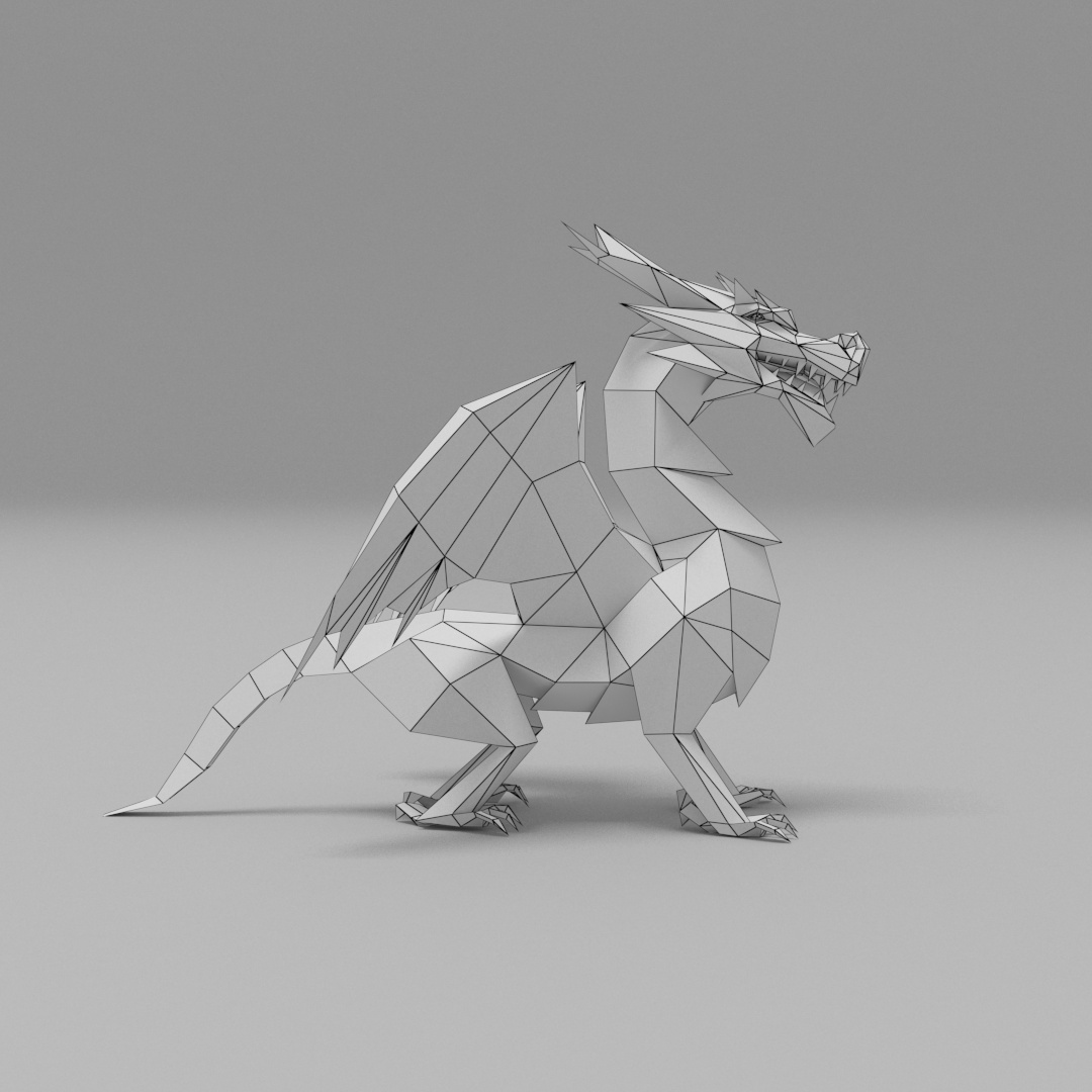 Dragon low poly by coc3d | 3DOcean