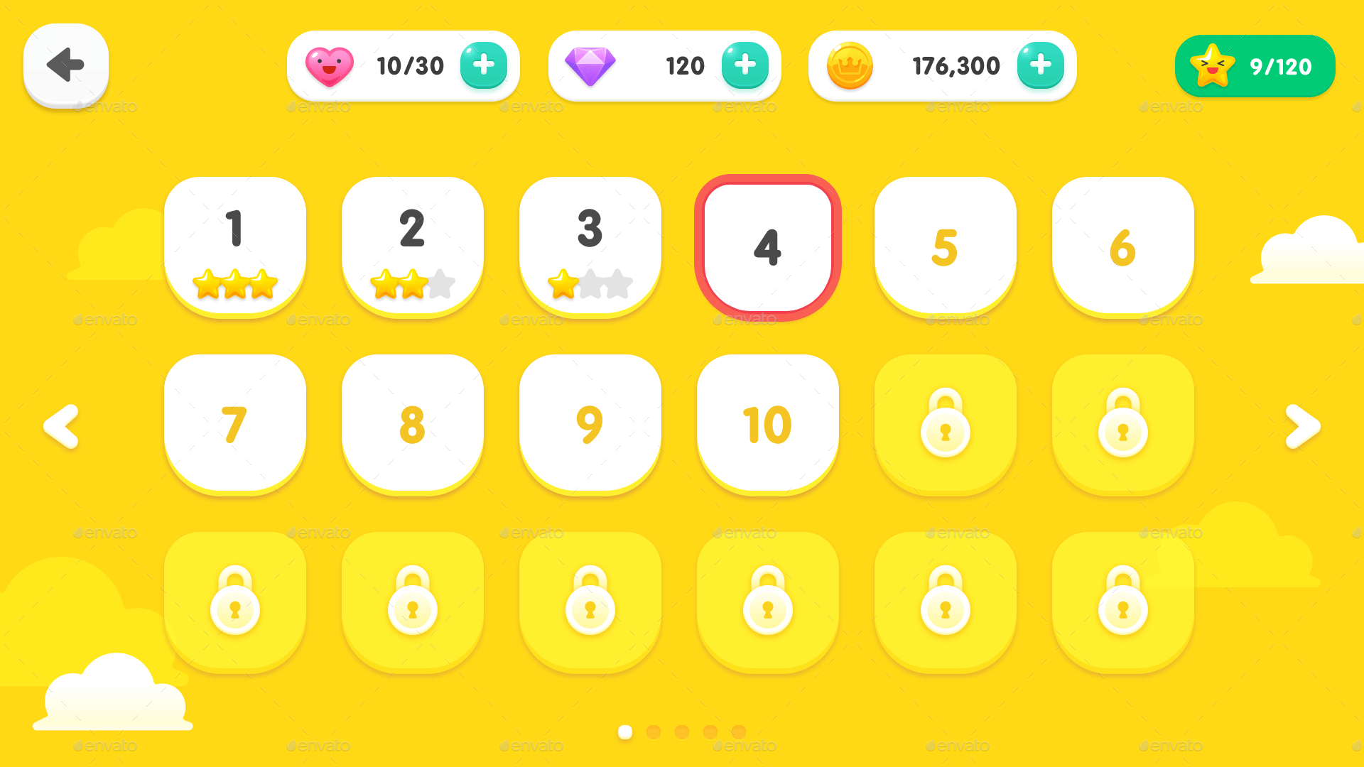 Game UI - Yellow Kid, Game Assets | GraphicRiver