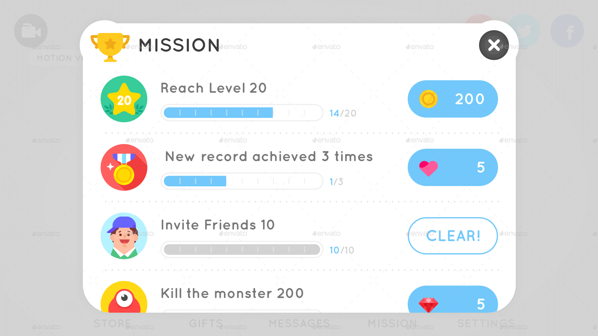 Game UI - White, Game Assets | GraphicRiver