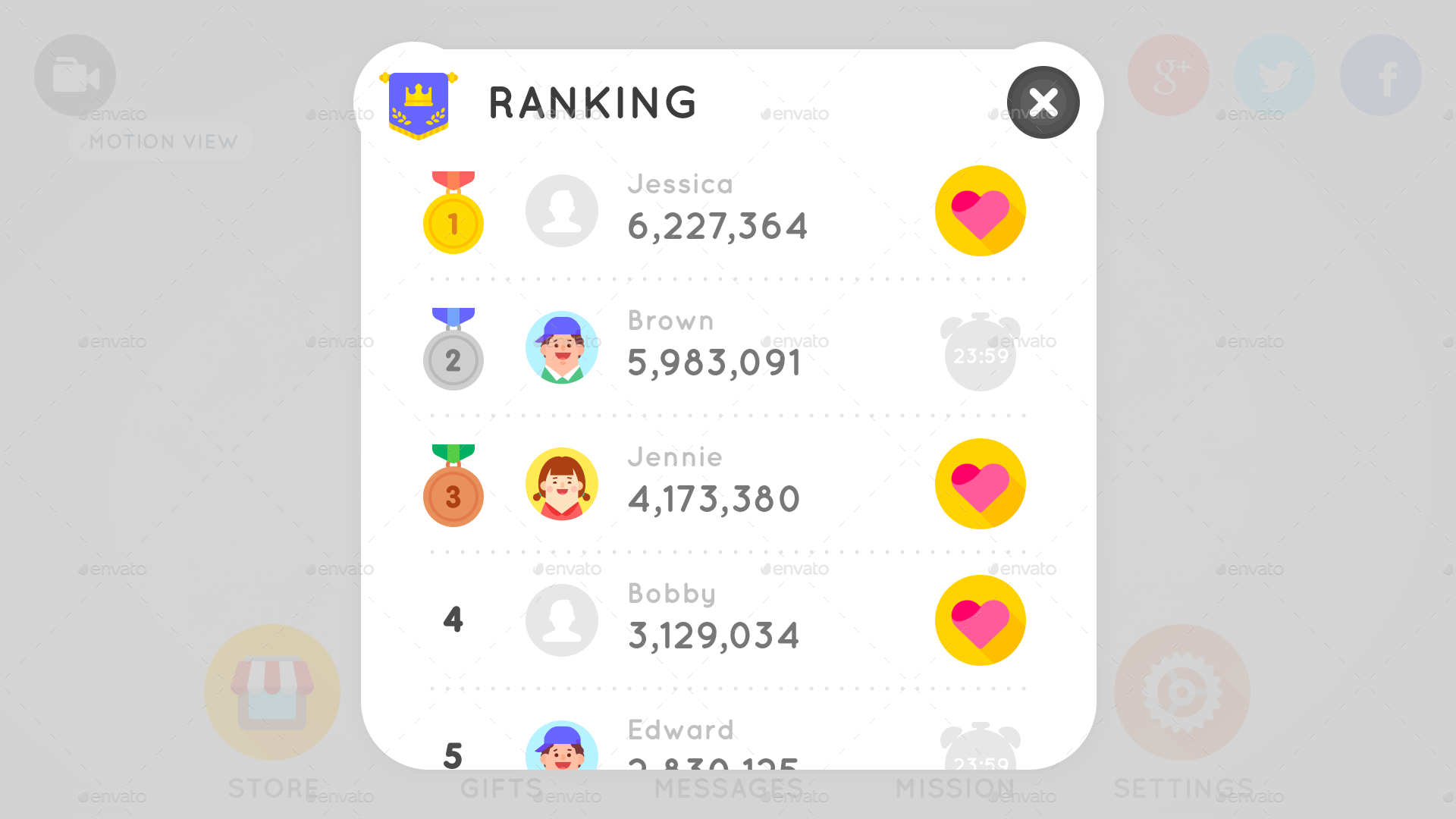 Game UI - White, Game Assets | GraphicRiver