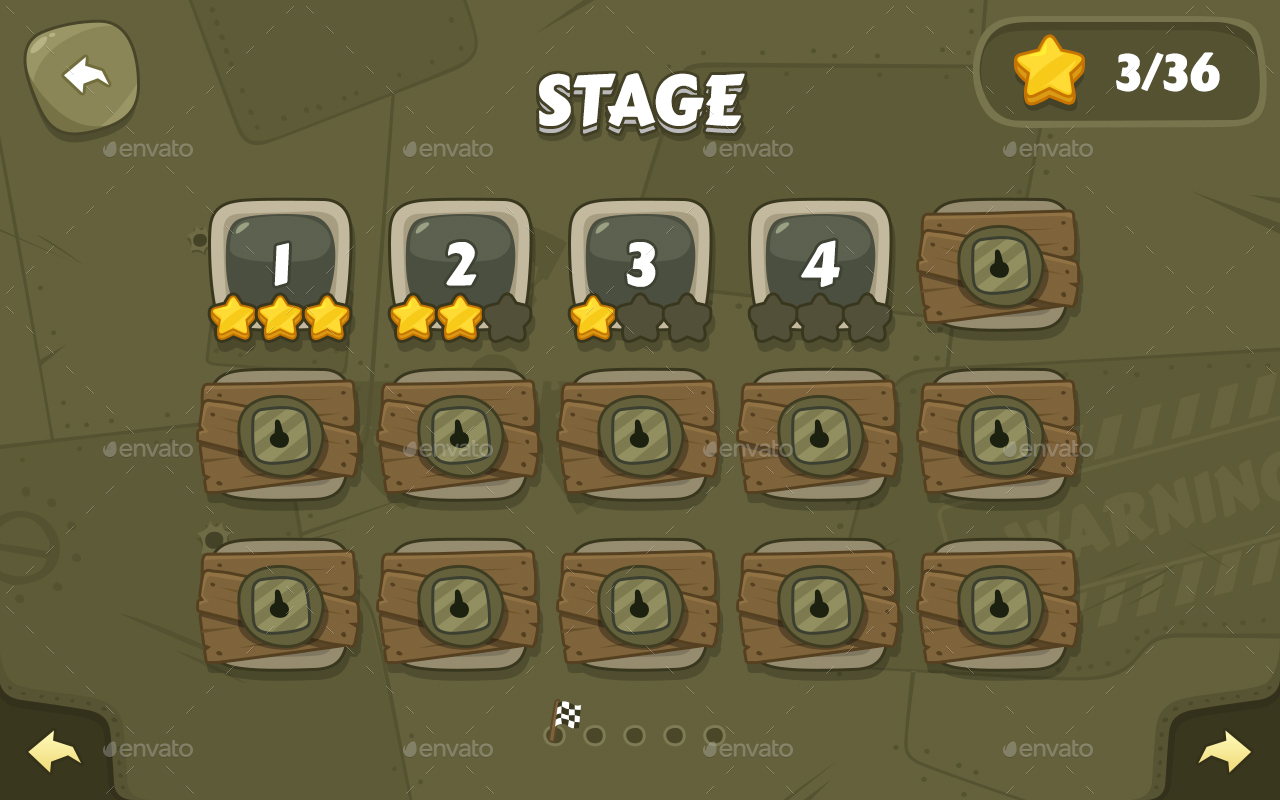 Game GUI - Cartoon Military, Game Assets | GraphicRiver