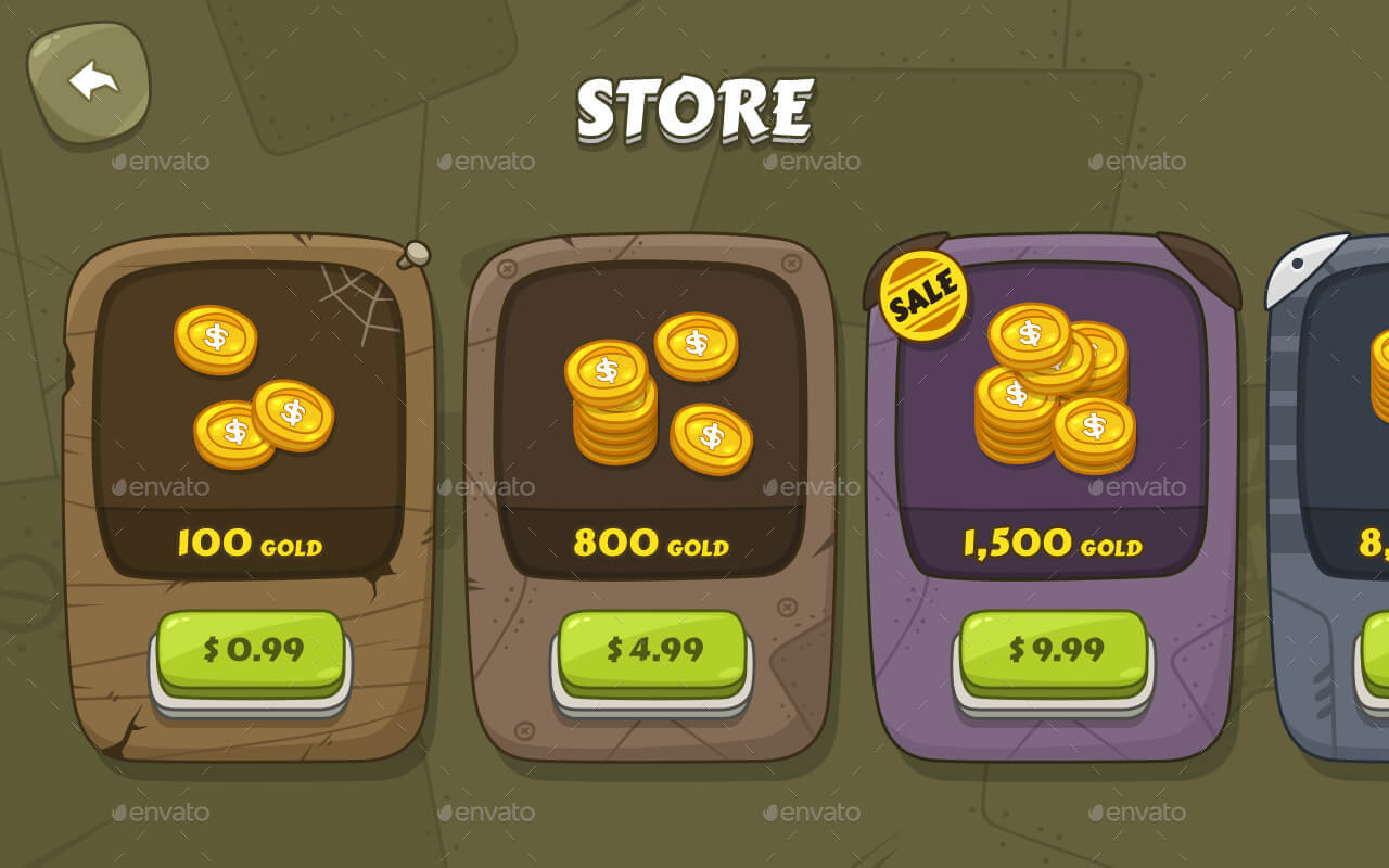 Game GUI - Cartoon Military, Game Assets | GraphicRiver