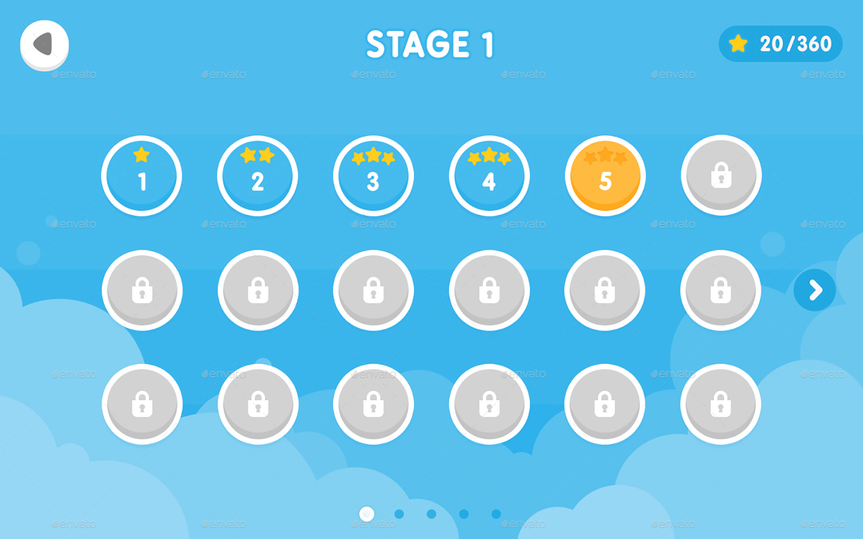 Game UI - BlueSky2, Game Assets | GraphicRiver