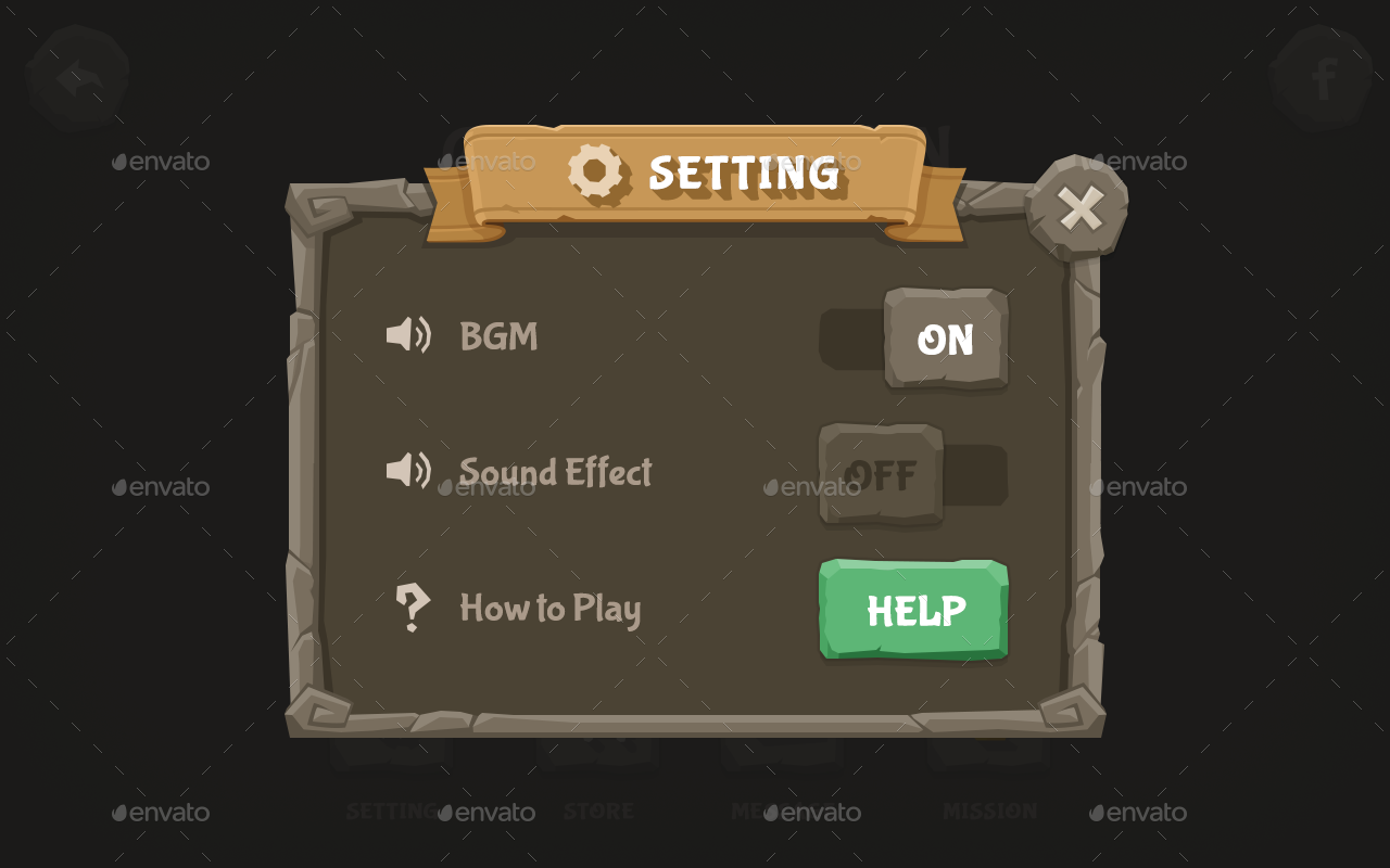 Game UI - DarkStone, Game Assets | GraphicRiver