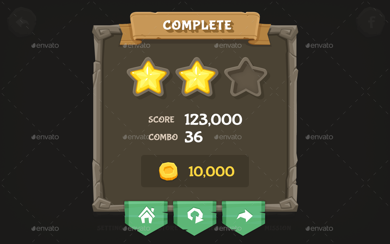 Game UI - DarkStone, Game Assets | GraphicRiver