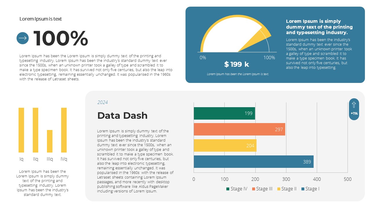Quick Stats Dashboards PowerPoint Presentation Template, Presentation ...