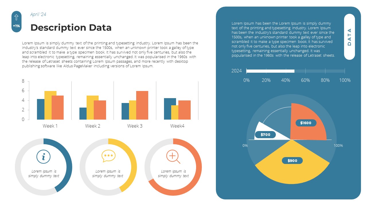 Quick Stats Dashboards PowerPoint Presentation Template, Presentation ...
