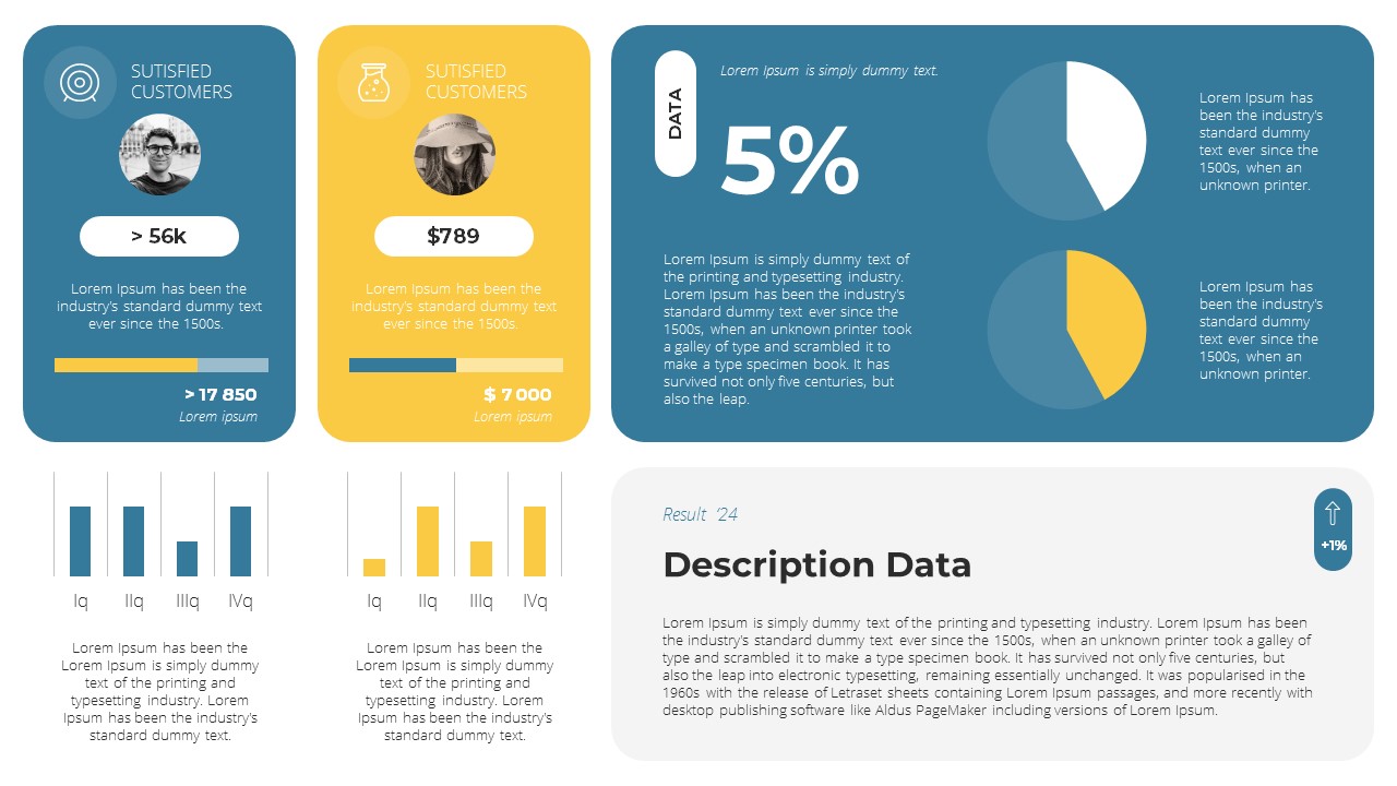 Quick Stats Dashboards PowerPoint Presentation Template, Presentation ...