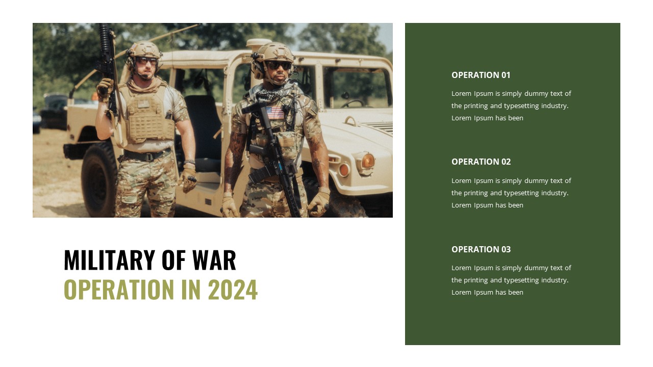 KODIMFOR - Military & Army Keynote Template, Presentation Templates