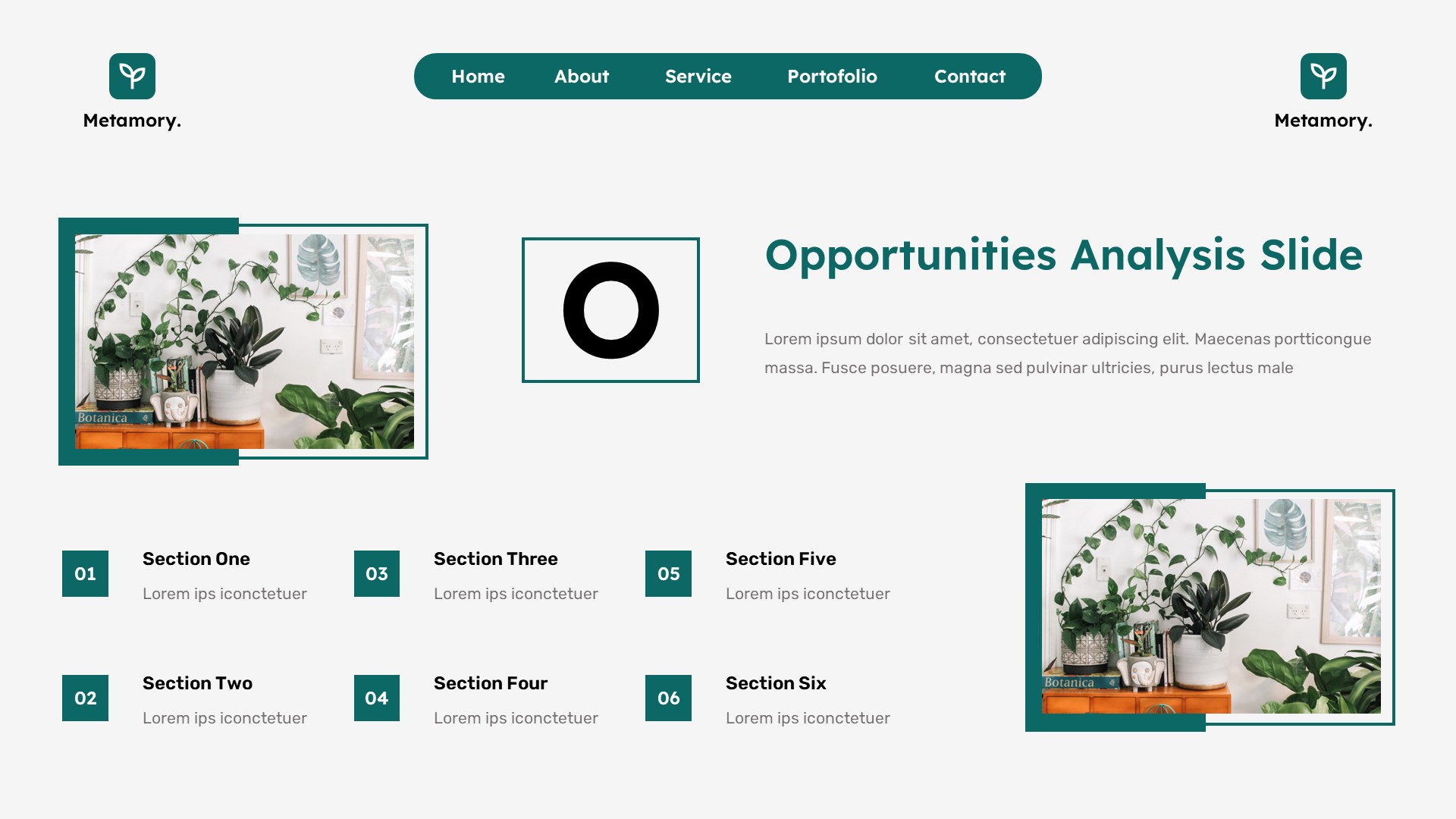Metamory - Minimalist Plant Google Slides Template, Presentation Templates