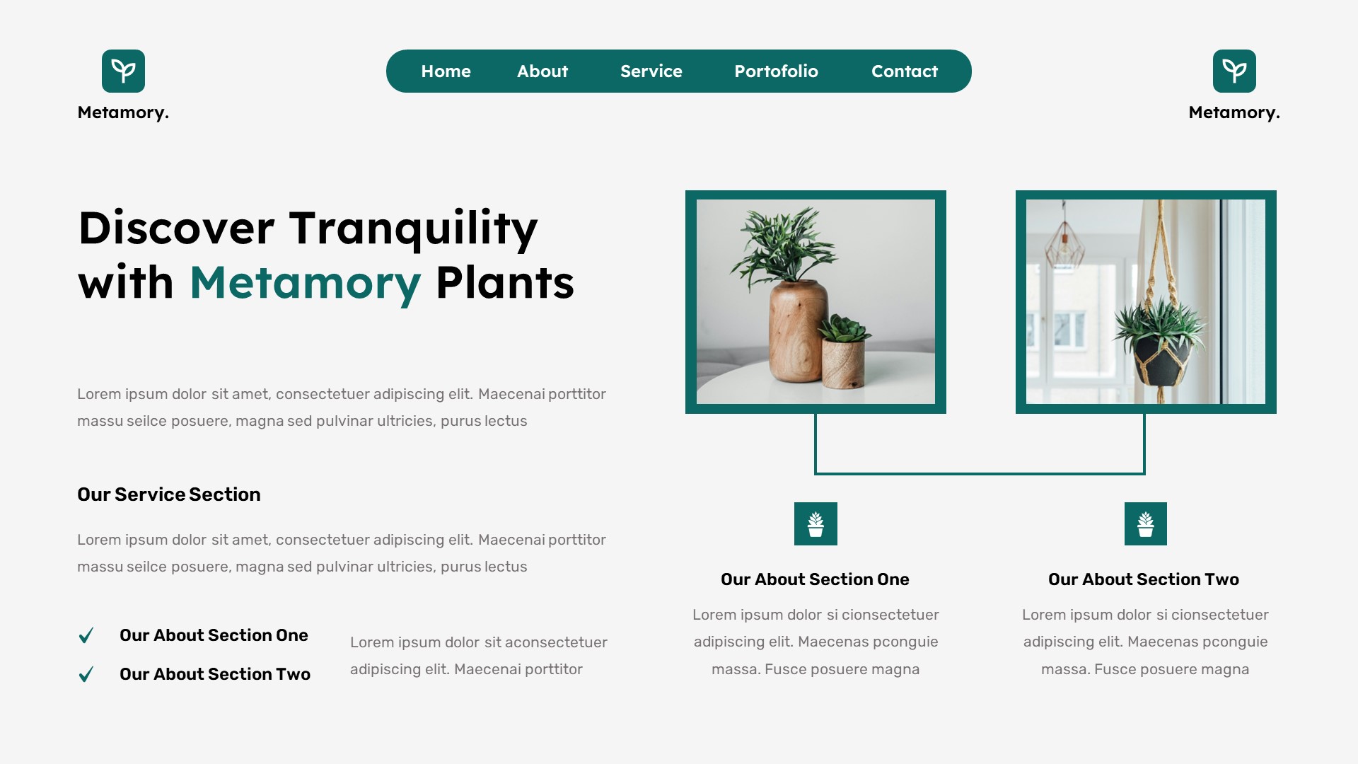 Metamory - Minimalist Plant Google Slides Template, Presentation Templates