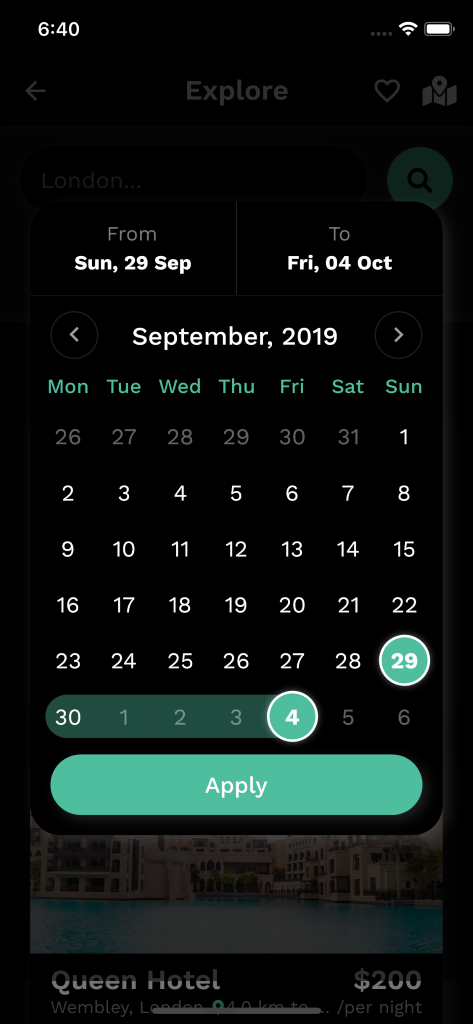 Hotel booking Flutter UI kit by LegacyInfotech | CodeCanyon