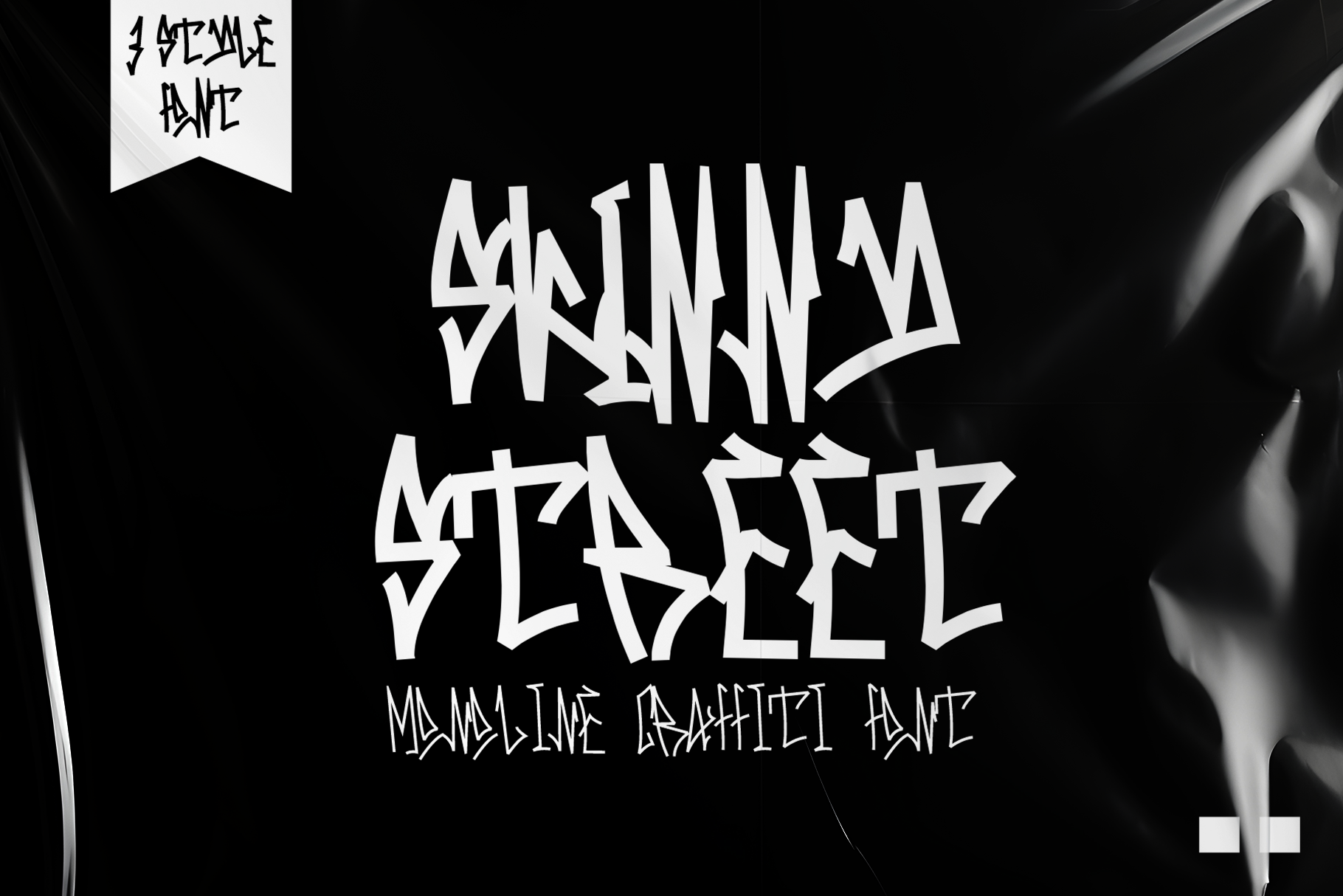 Skinny Street - One Line Graffiti Font, Fonts | GraphicRiver