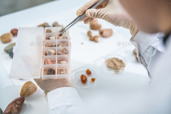 Geology science laboratory research sample test analysis of nature ...