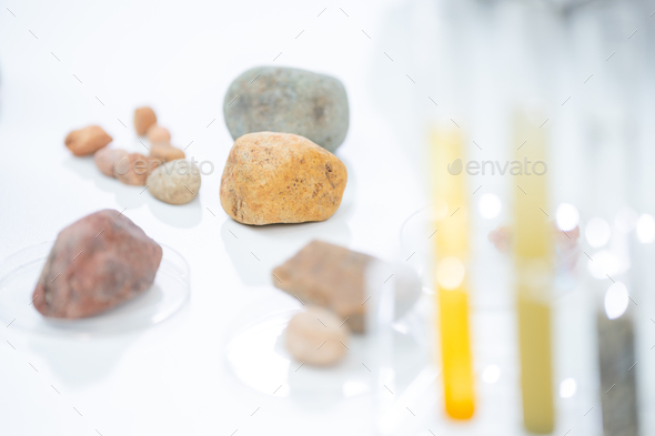 Geology science laboratory research sample test analysis of nature ...