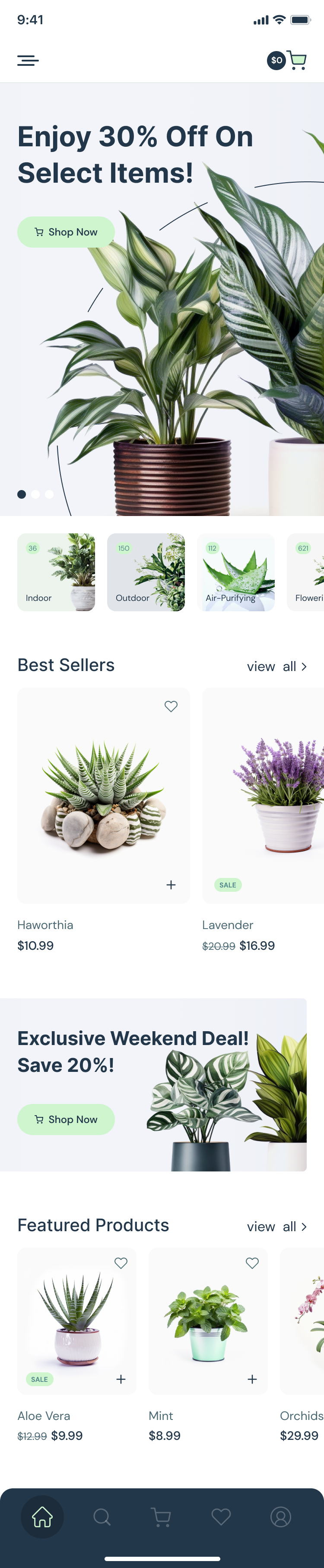 Everbloom - Plant Online Store App Sketch UI Template by George_Fx