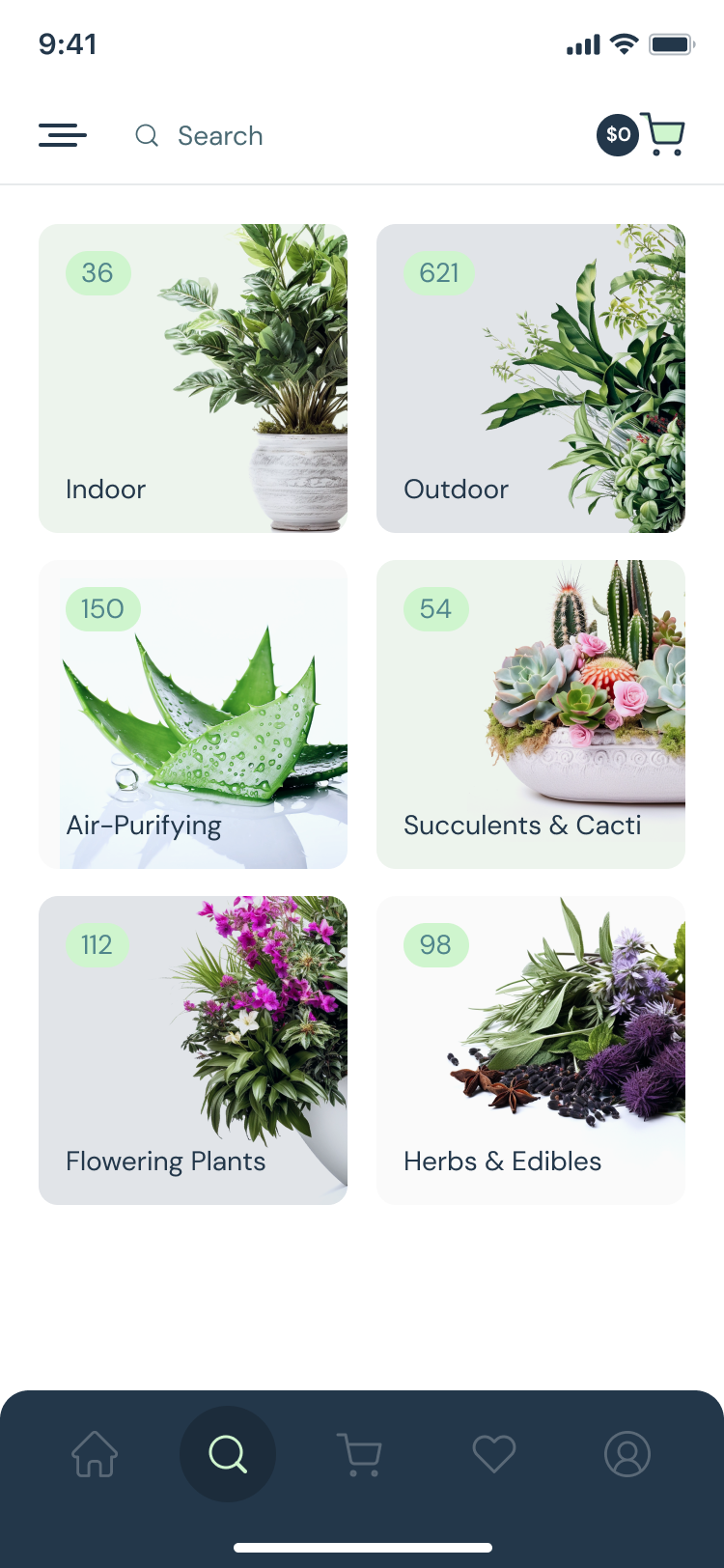 Everbloom - Plant Online Store App Sketch UI Template by George_Fx