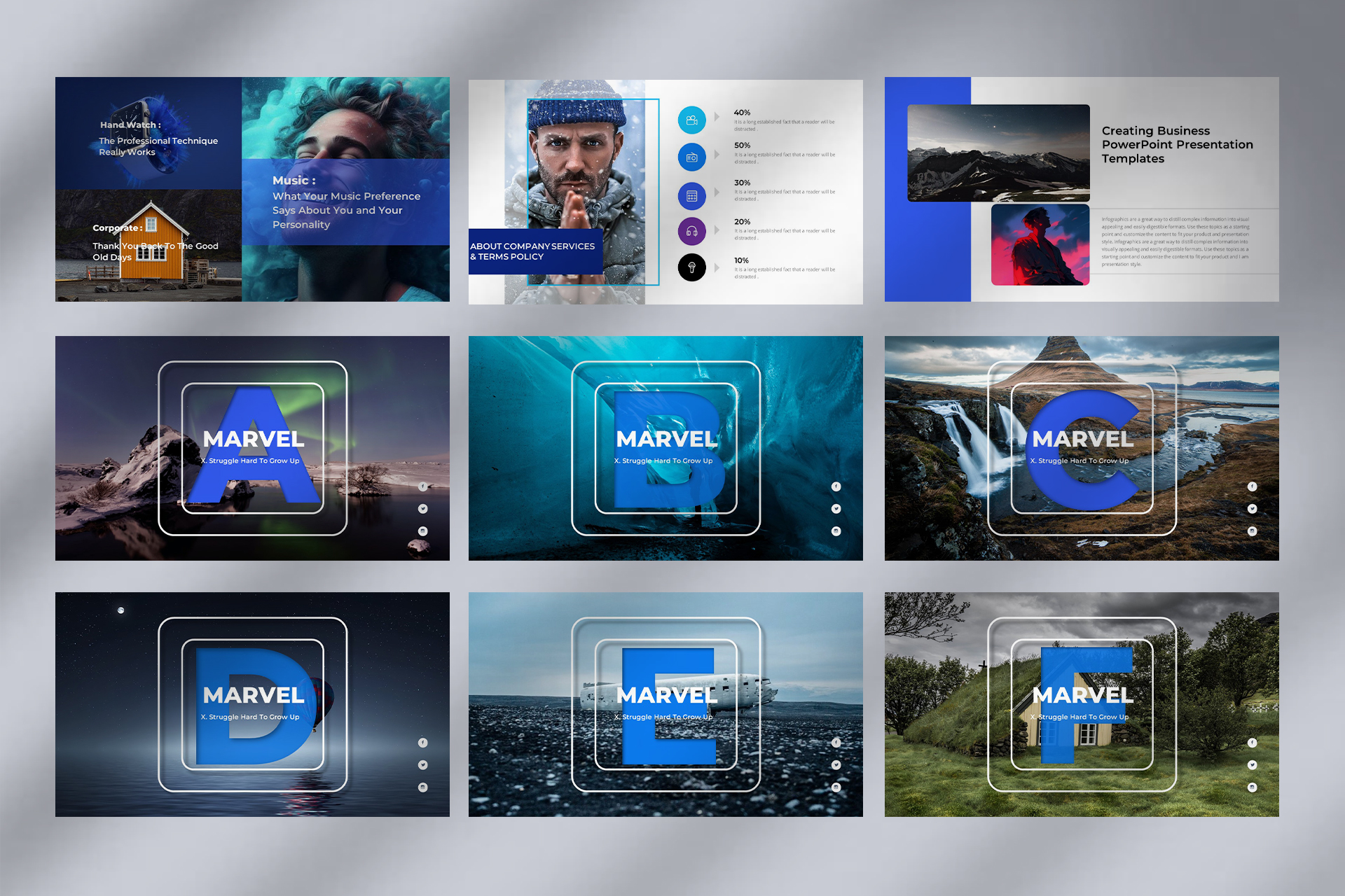 Marvel Business Plan PowerPoint Template, Presentation Templates ...