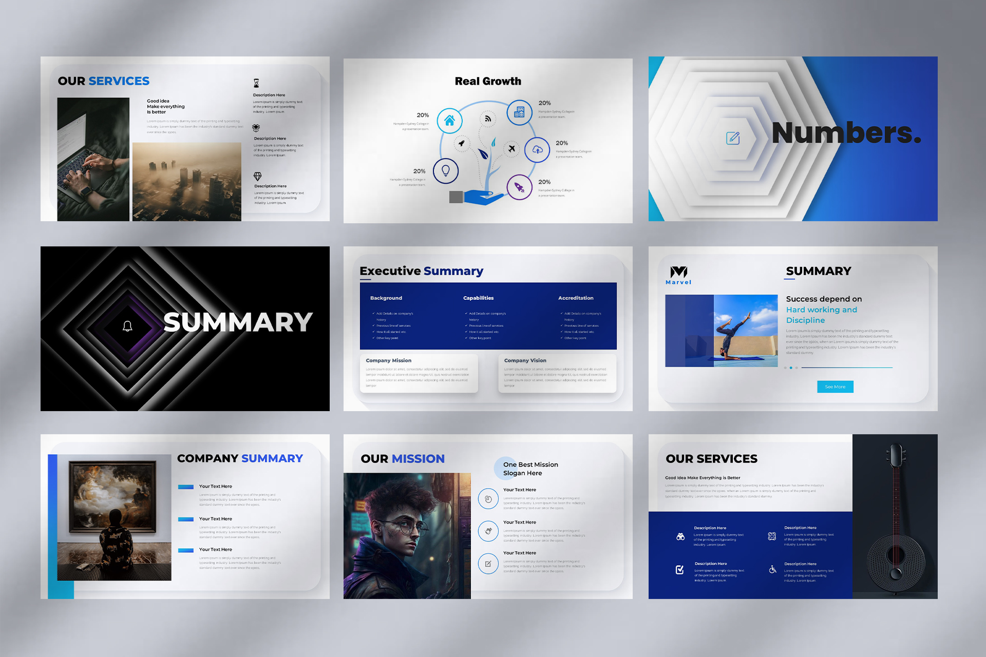 Marvel Business Plan Keynote Template, Presentation Templates ...