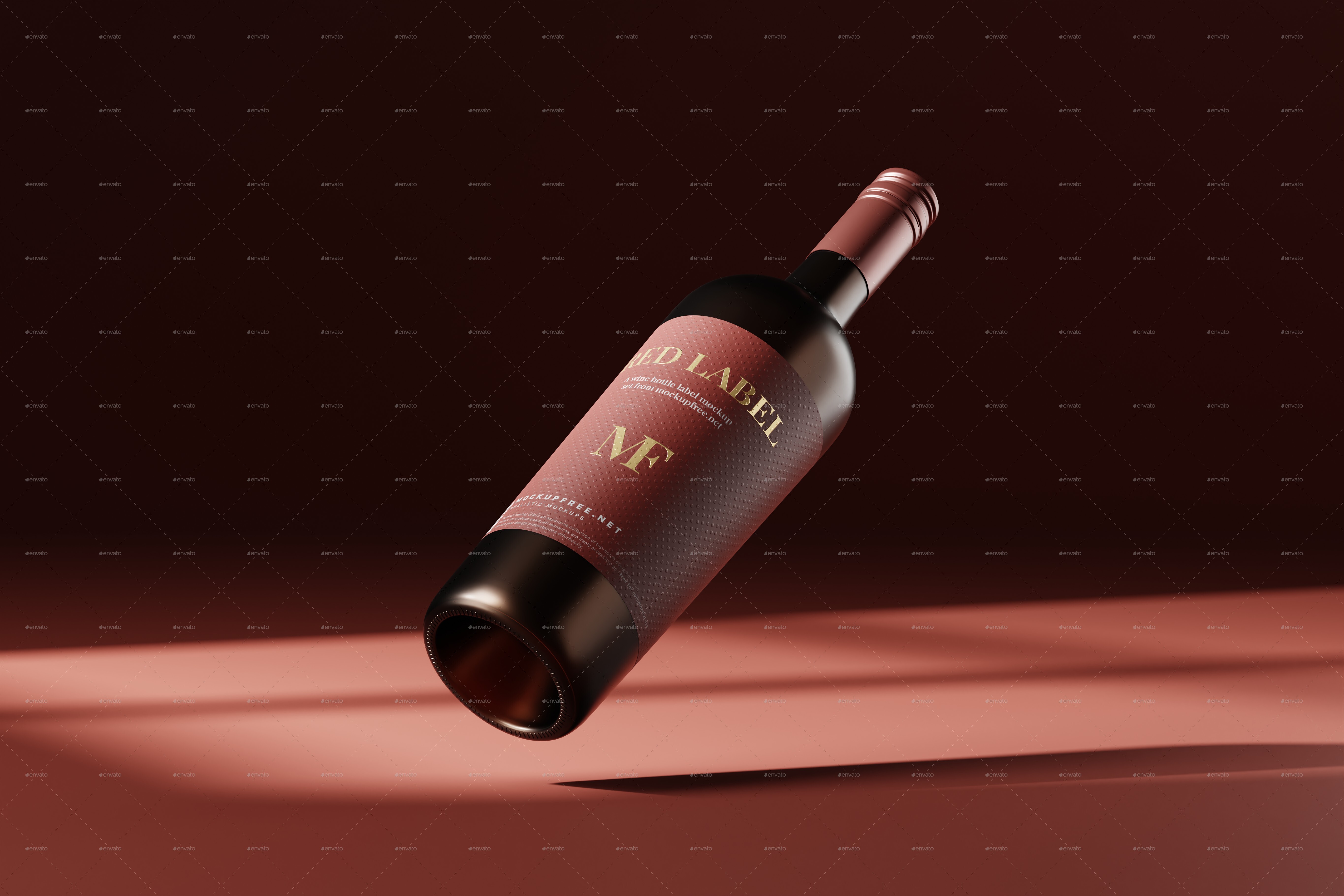 Red Label - Wine Bottle Mockups, Graphics | GraphicRiver