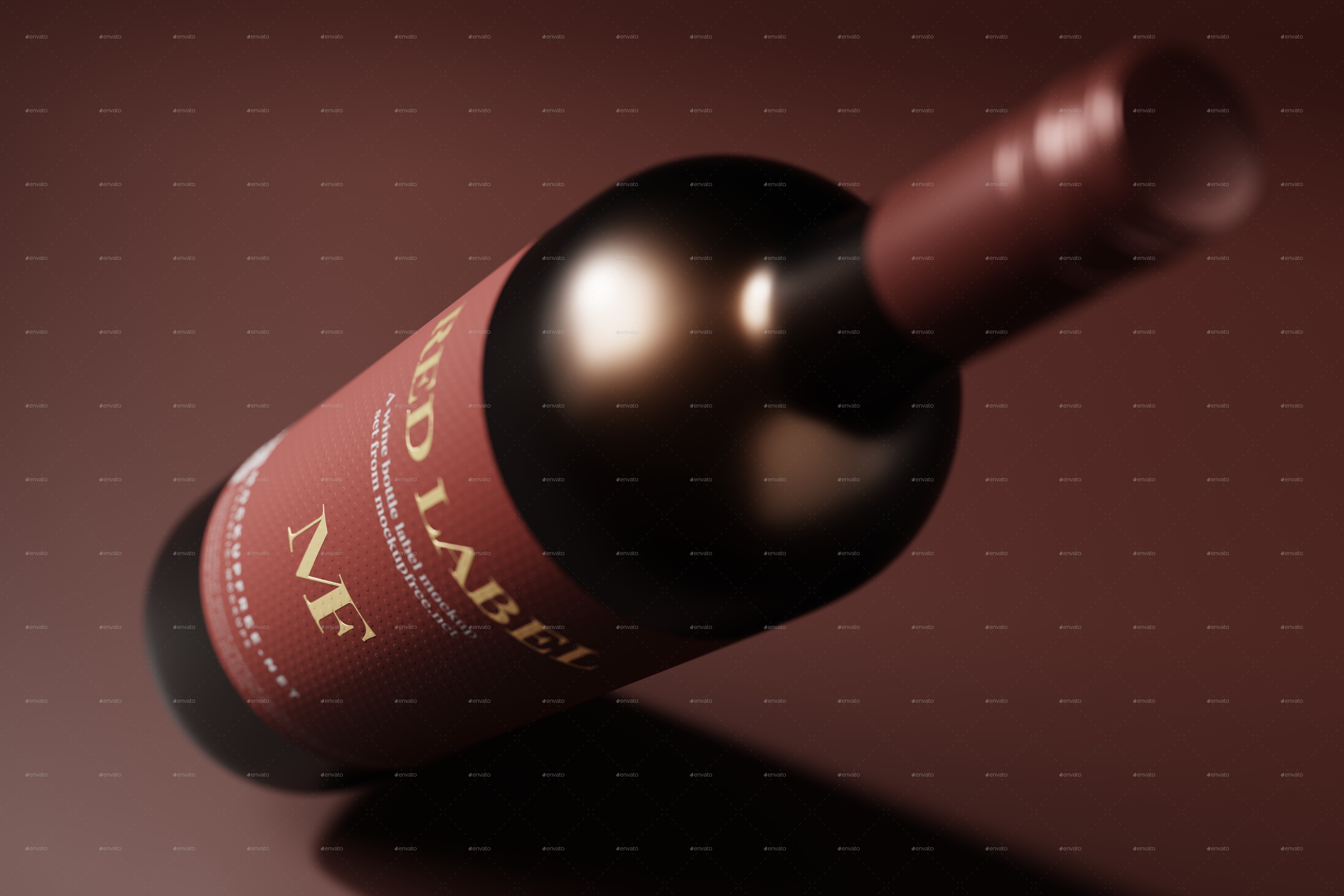 Red Label - Wine Bottle Mockups, Graphics | GraphicRiver