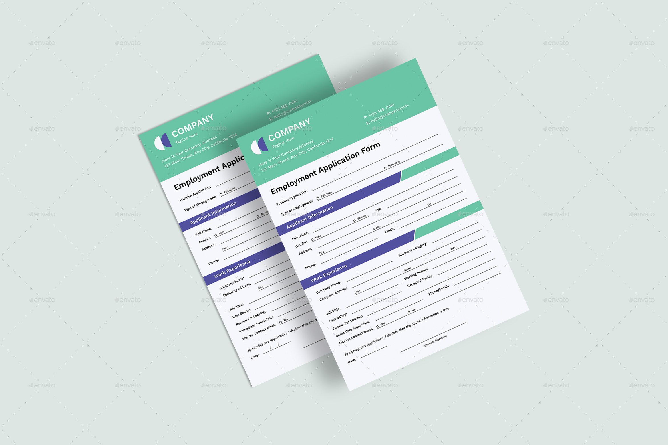 Job Application Form Template, Print Templates | GraphicRiver