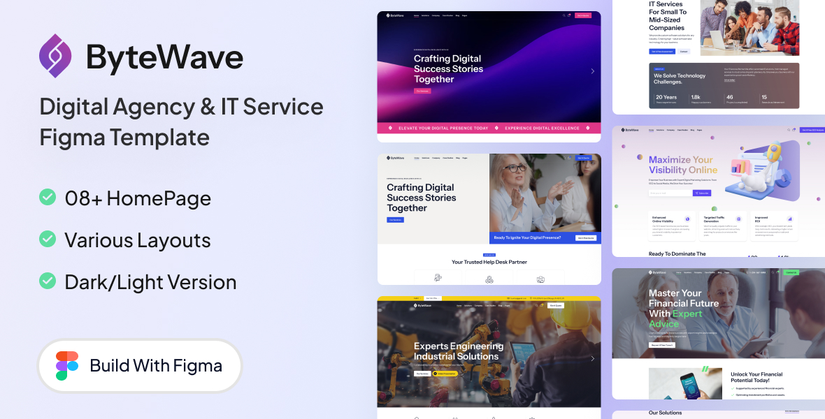 ByteWave - Digital Agency & IT Service Figma Template by Avitex | ThemeForest