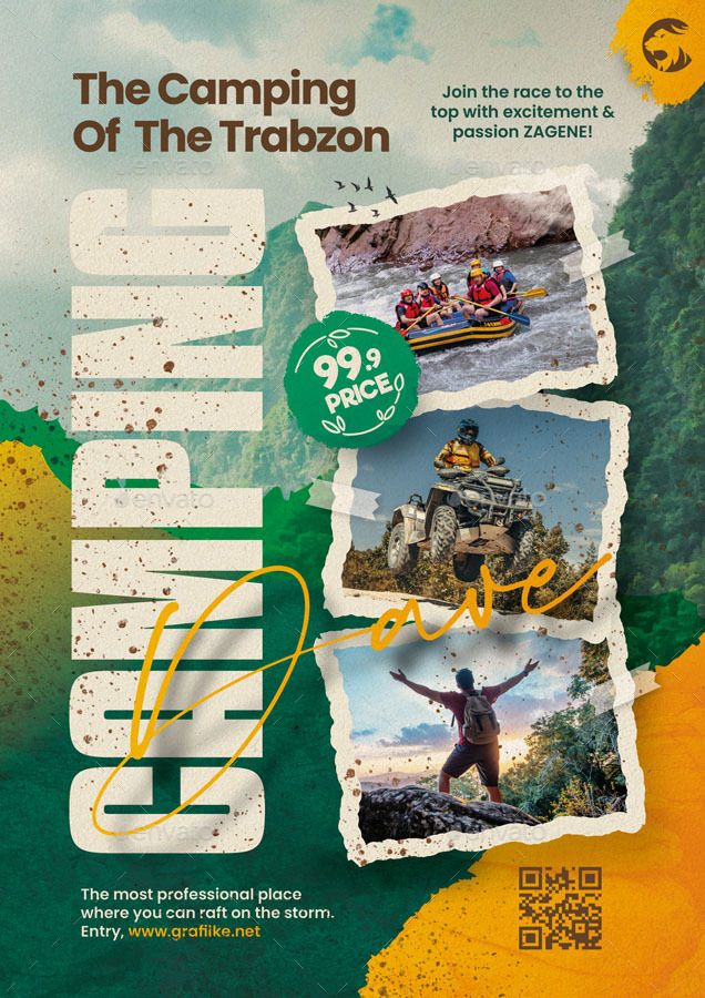 Camping Adventure Flyer Bundle Templates, Print Templates | GraphicRiver