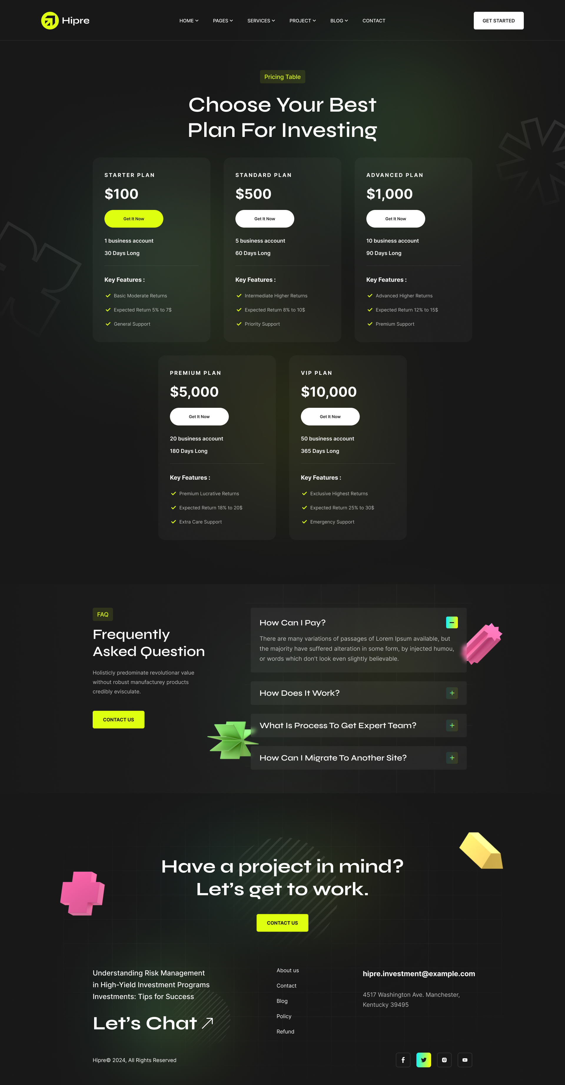 Hipre - HYIP Investment Website Figma Template by Design-art | ThemeForest