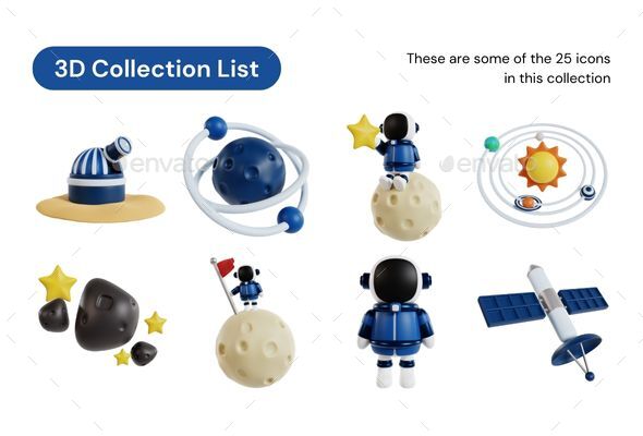 Space Exploration 3D Illustration, Graphics | GraphicRiver