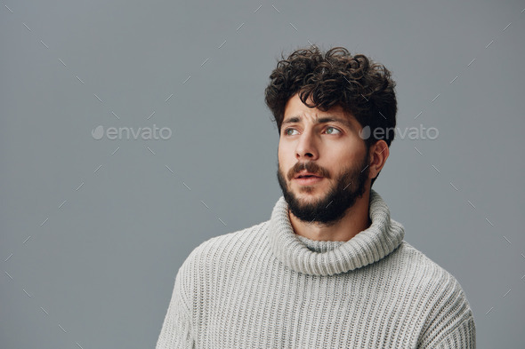 Man person background male handsome portrait young casual face isolated ...