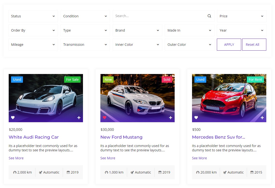 WPCL: WordPress Car Listing Plugin by SinaExtra | CodeCanyon