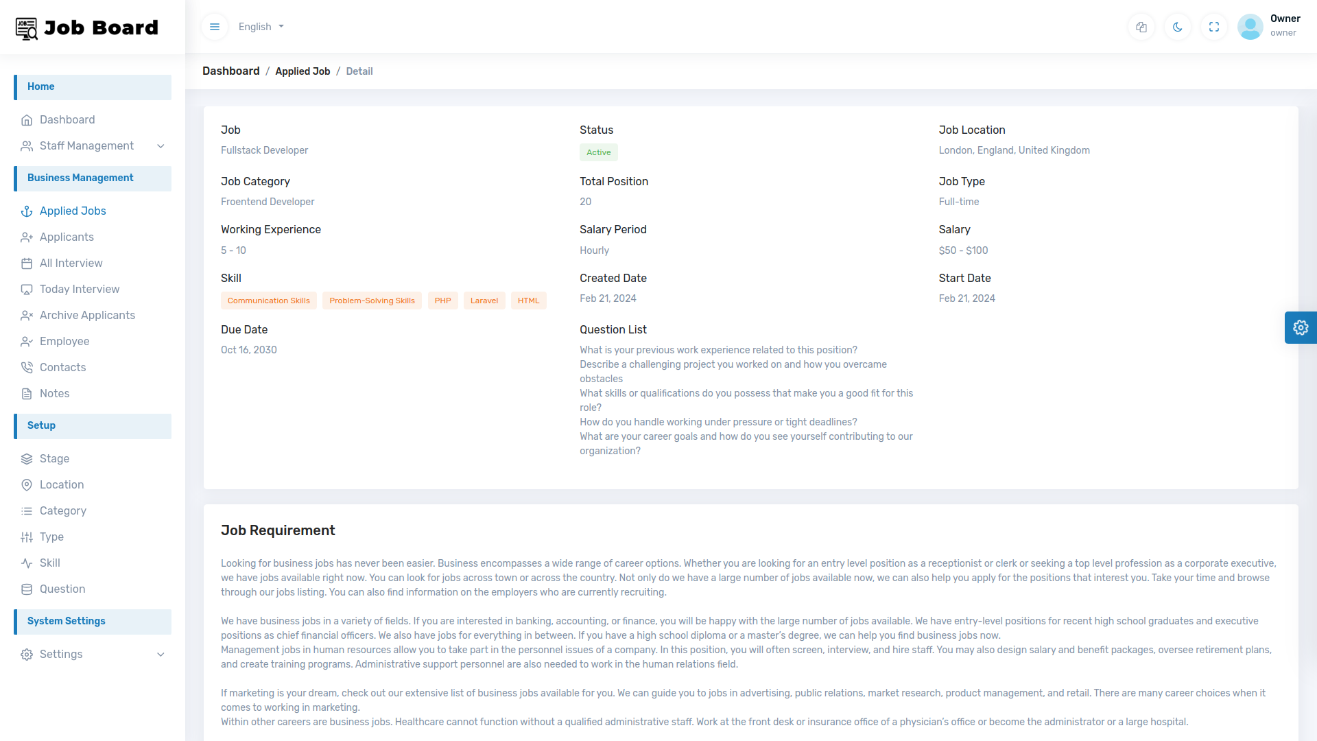Job Board - Job Portal Management System by smartwebinfotech | CodeCanyon