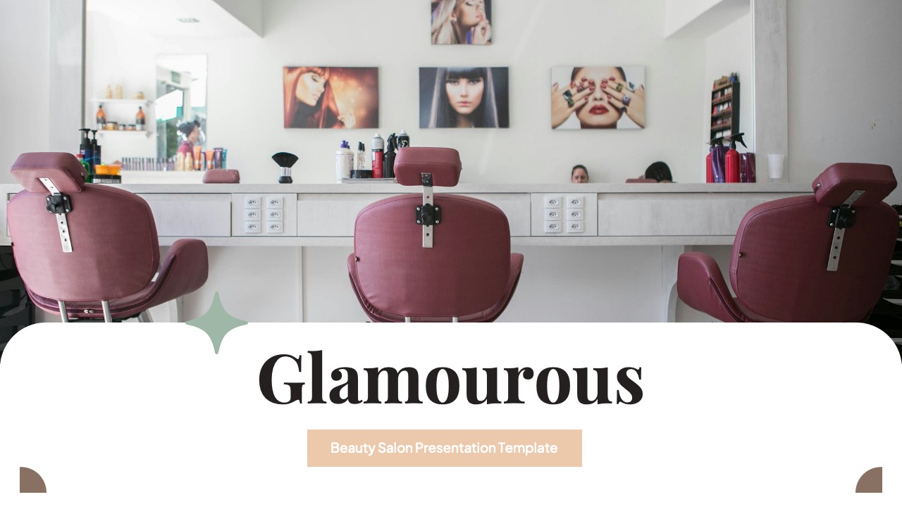 Glamourous - Salon Beauty PowerPoint Template, Presentation Templates