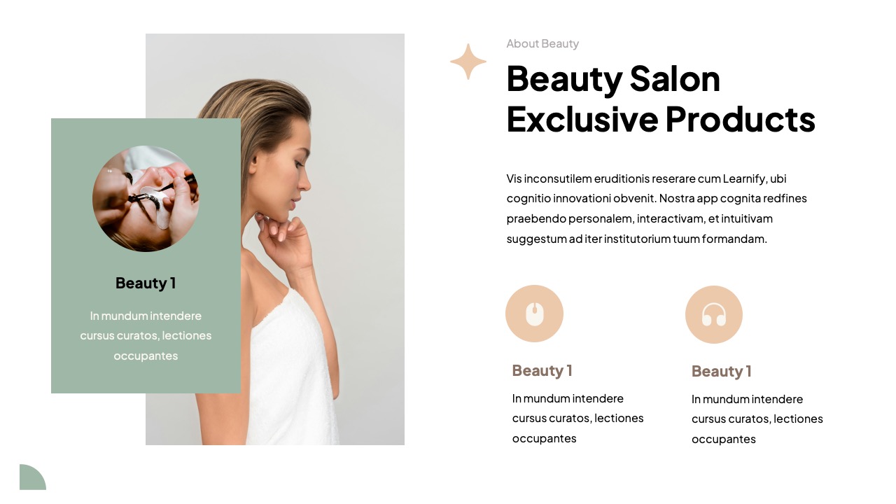 Glamourous - Salon Beauty PowerPoint Template, Presentation Templates