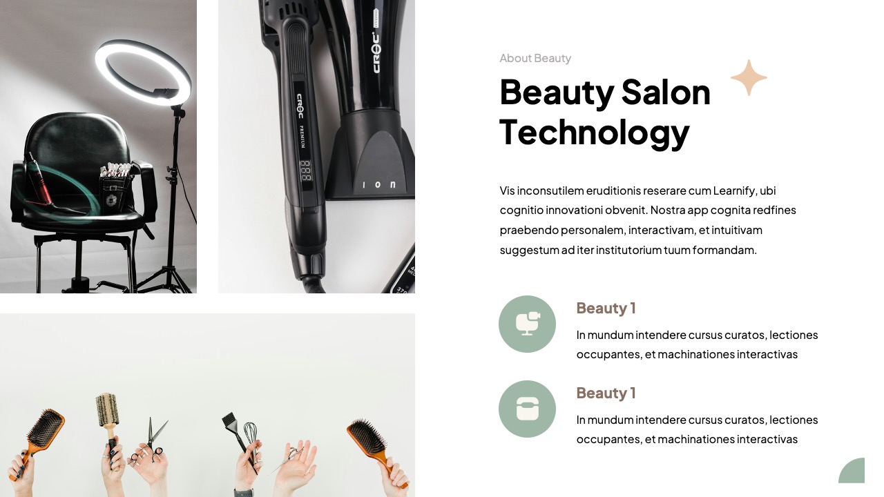 Glamourous - Salon Beauty PowerPoint Template, Presentation Templates