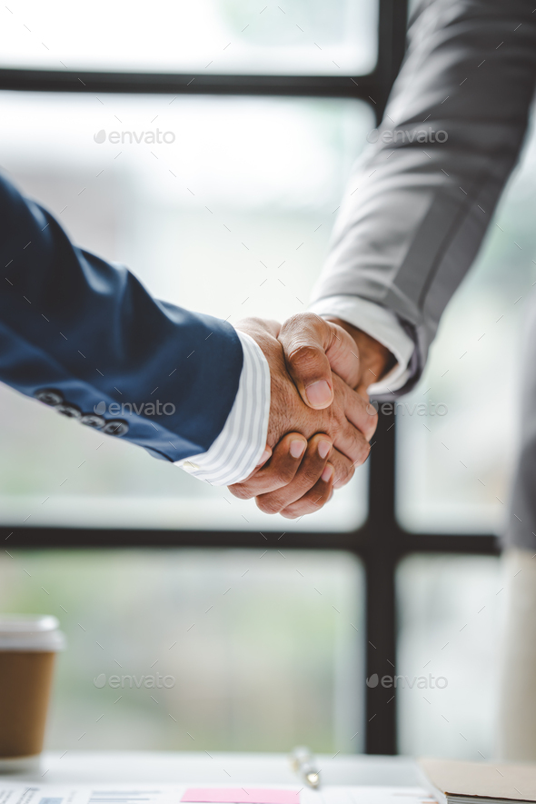 business partner handshake concept Colleagues shaking hands Successful ...