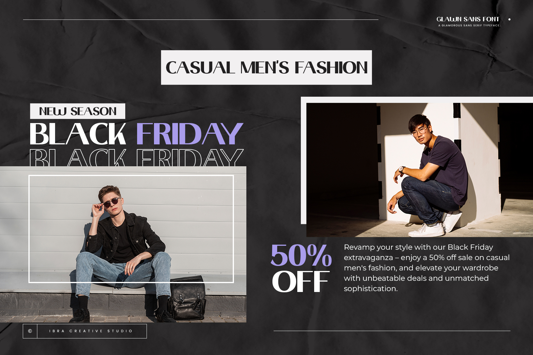 Glawn Sans - A Glamorous Sans Serif Typeface, Fonts | GraphicRiver