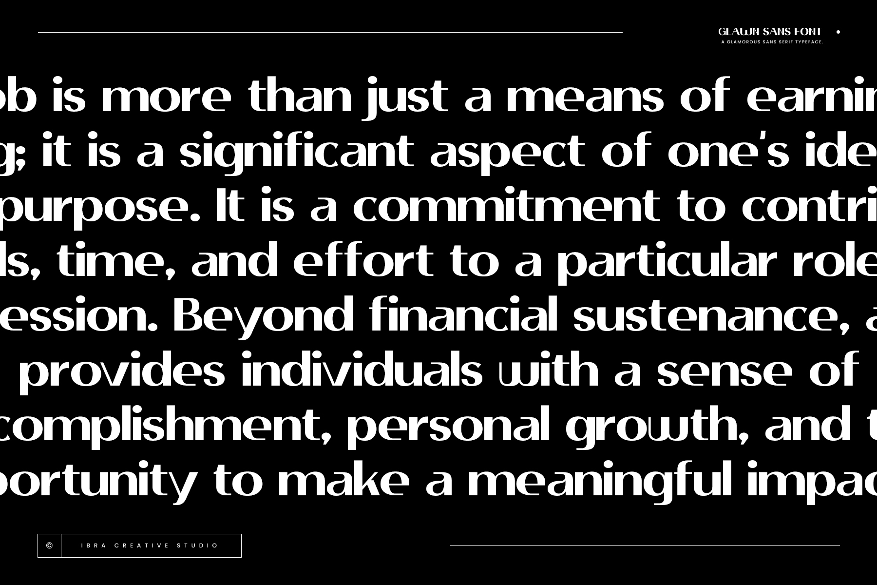 Glawn Sans - A Glamorous Sans Serif Typeface, Fonts | GraphicRiver