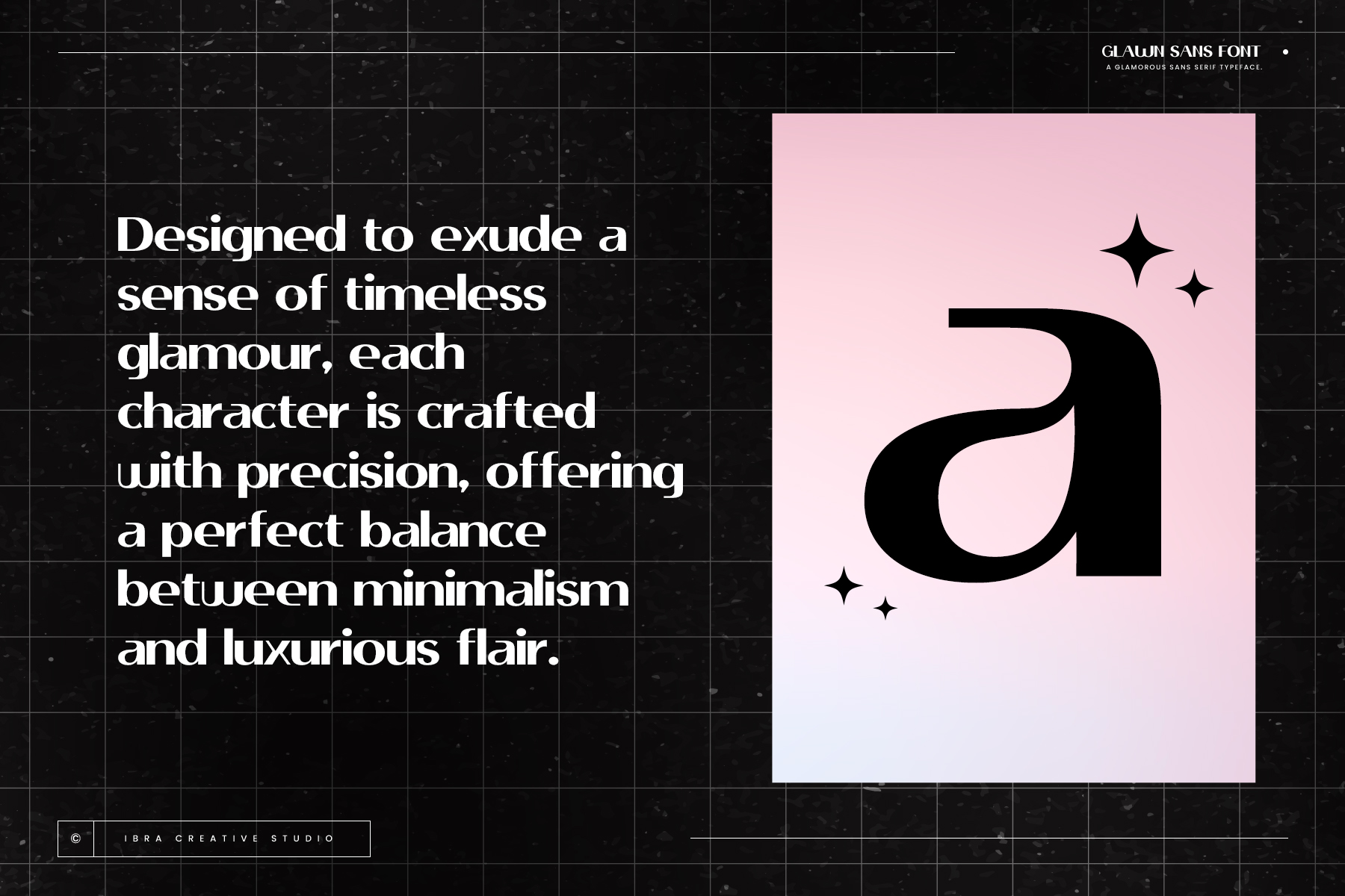 Glawn Sans - A Glamorous Sans Serif Typeface, Fonts | GraphicRiver